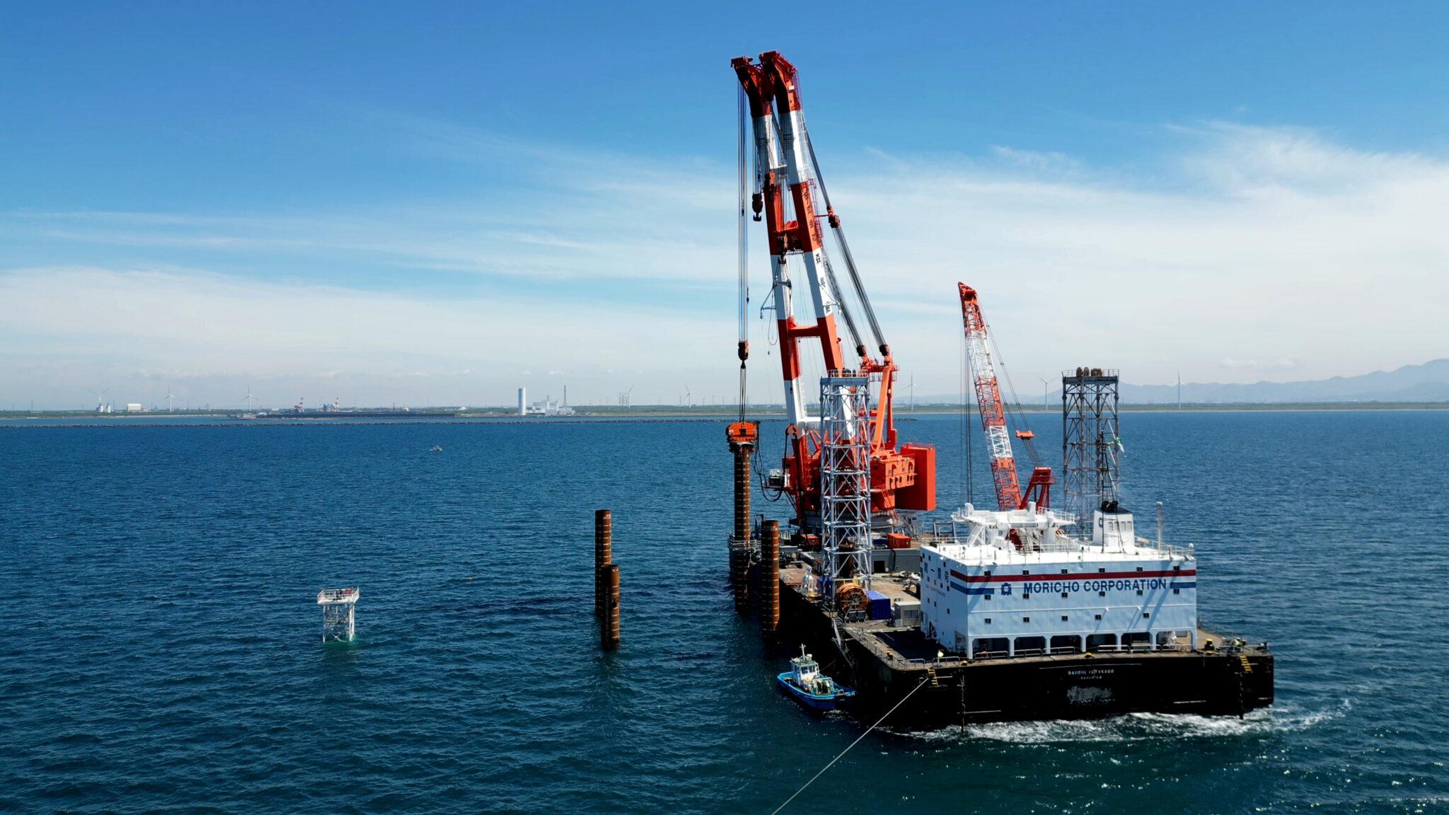 Jacket Piles In at Ishikari Offshore Wind Farm | Offshore Wind