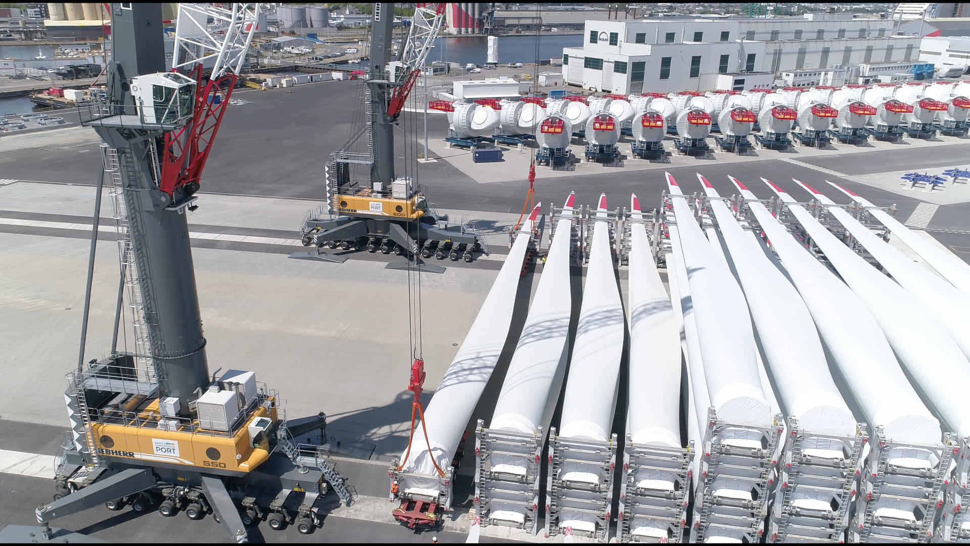 Fécamp Wind Turbine Components Gathering at Cherbourg Assembly Site ...