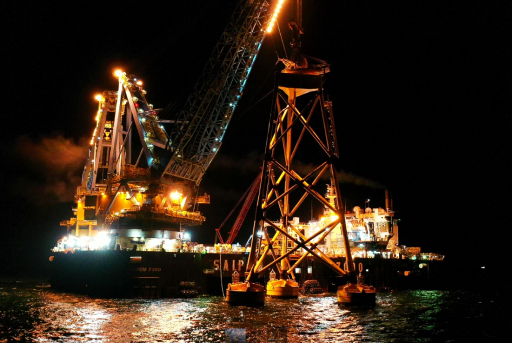 Deepest Ever Fixed-Bottom Wind Turbine Foundation Stands Offshore ... Deepest Ever Fixed-Bottom Wind Turbine Foundation Stands Offshore ...