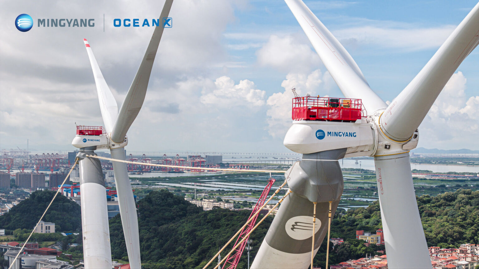 Mingyang Launches Twin-Rotor V-Shaped Floating Wind Turbine Platform ...