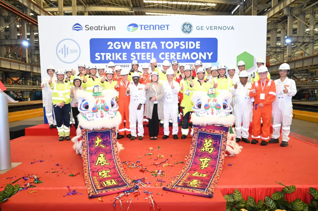GE Vernova-Seatrium Consortium Cuts Steel for TenneT's IJmuiden Ver ...