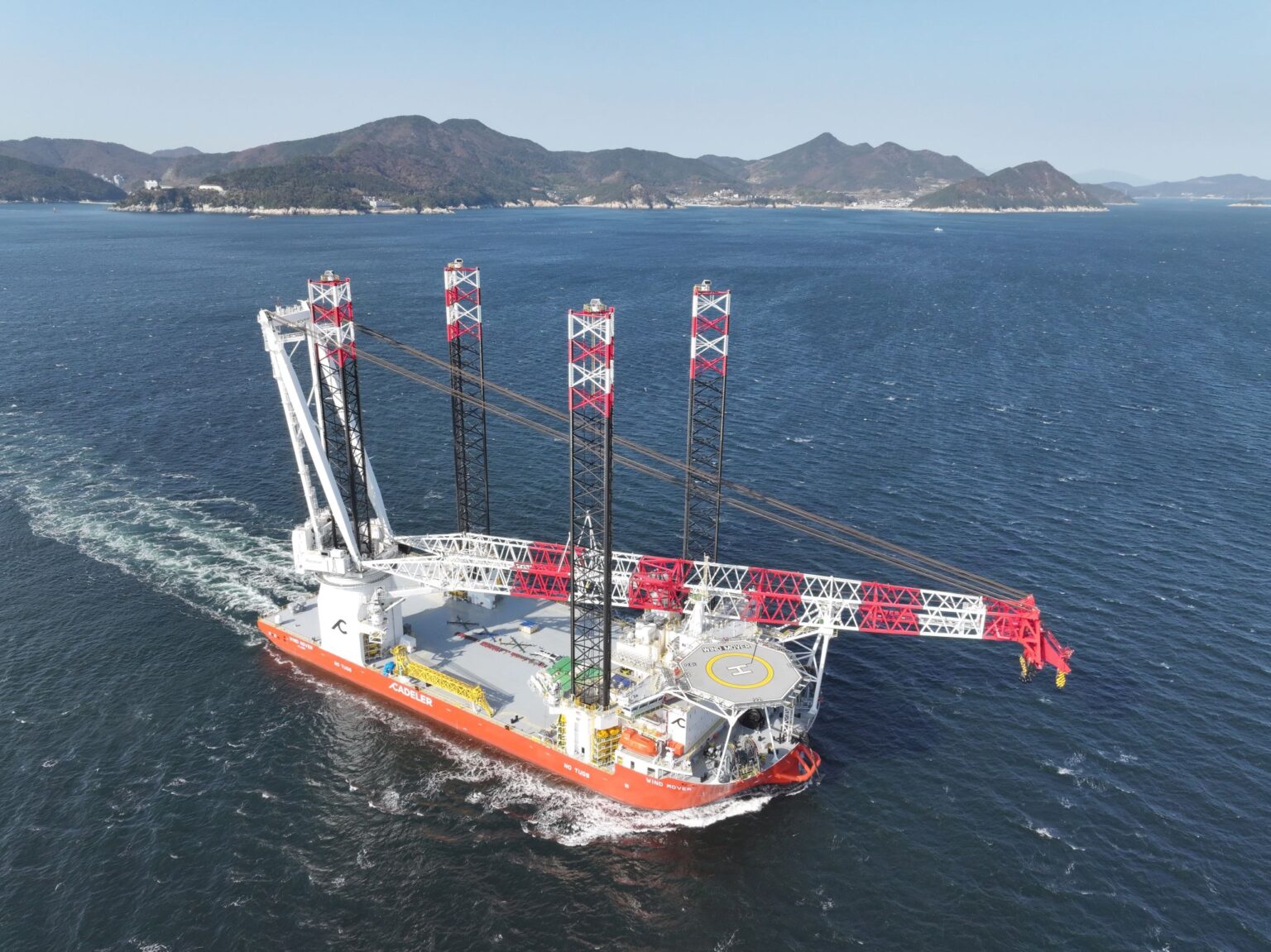 Cadeler's Newly Built WTIV Sets Sail to Europe | Offshore Wind